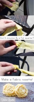 5 Minute Fabric Rosette Tutorial - Sweet Cs Designs