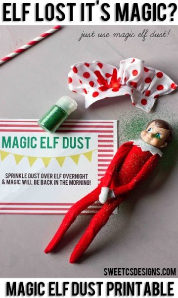Elf on a Shelf Magic Dust Printable - Sweet Cs Designs