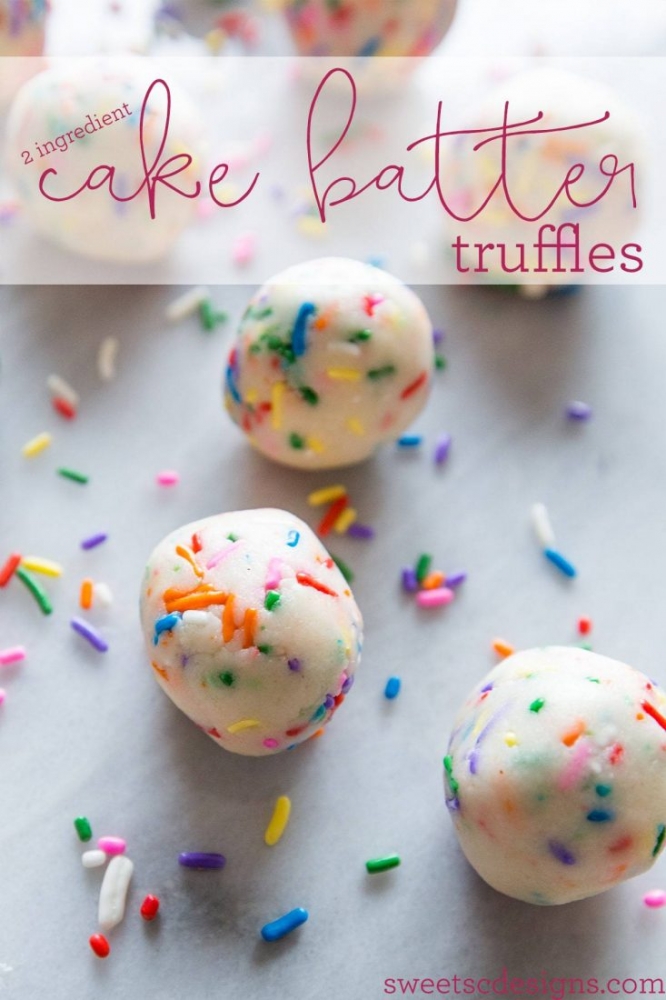 2 Ingredient Cake Batter Truffles