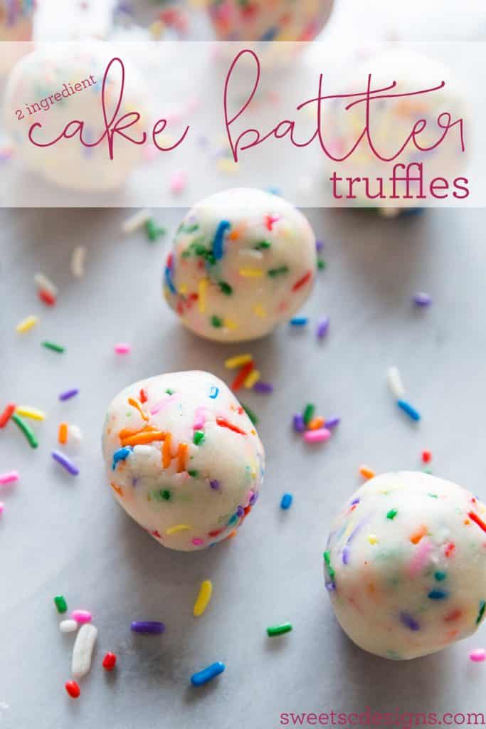 2 Ingredient Cake Batter Truffles