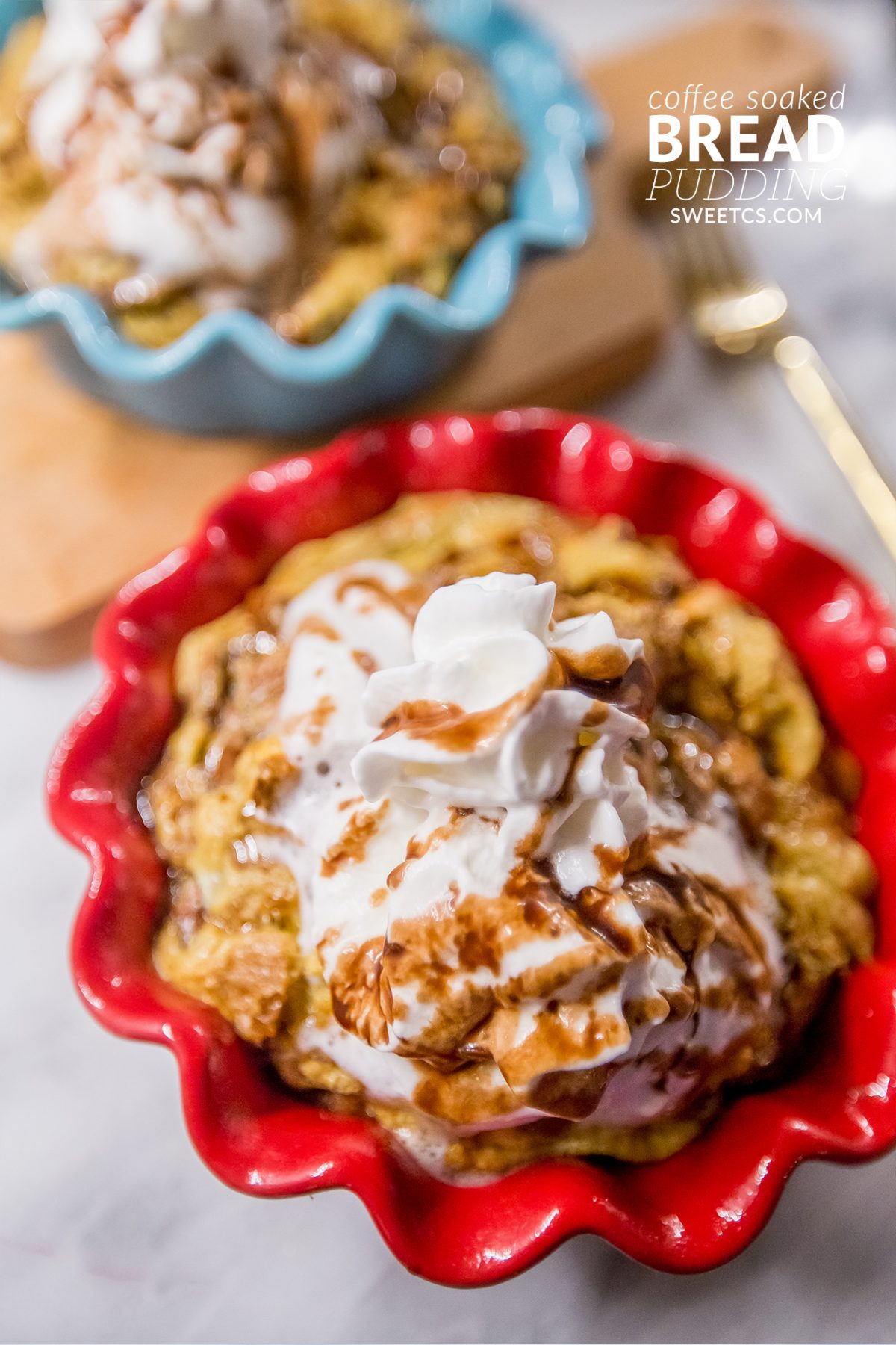 Coffee Soaked Bread Pudding - Sweet Cs Designs