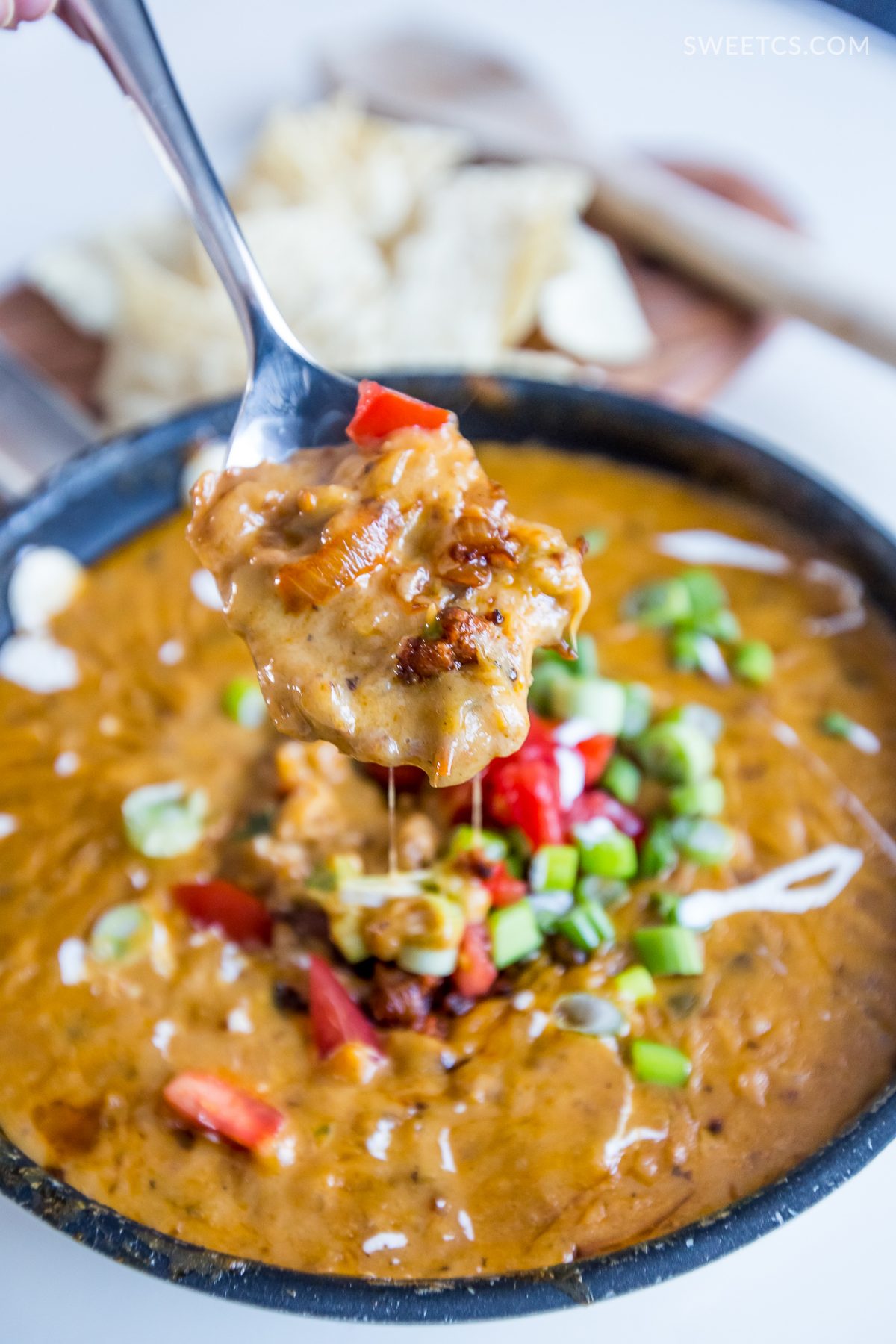 Spicy Skillet Linguica Queso Dip - Sweet Cs Designs