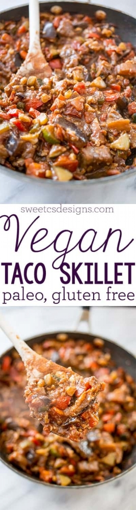 Paleo Vegan "Meaty" Taco Skillet - Sweet Cs Designs