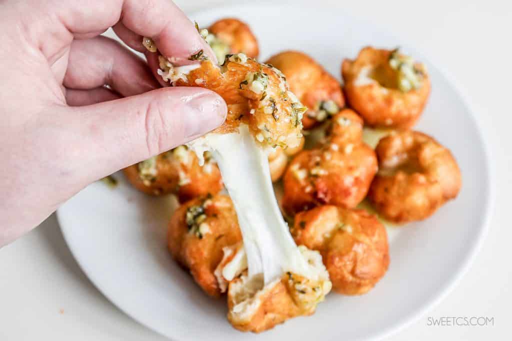 Easy Fried Garlic Cheese Bombs - Sweet Cs Designs