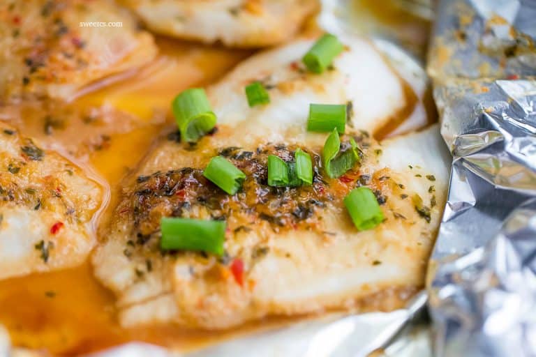 Spicy Garlic Soy Baked Flounder
