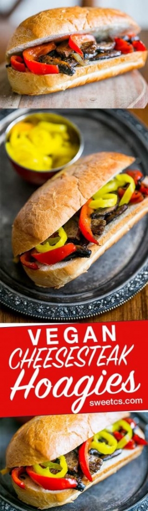 Vegan Philly Cheese Steak Hoagies