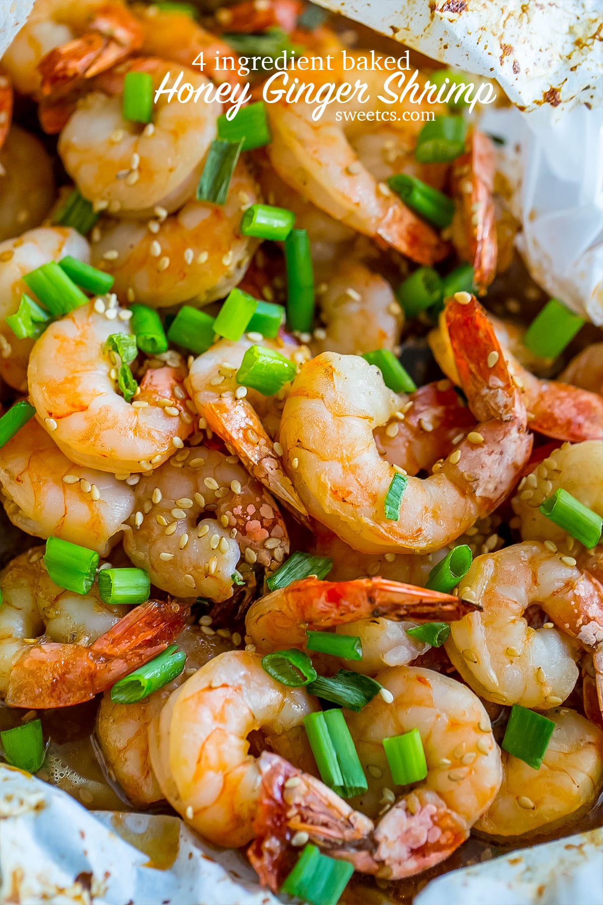 4 Ingredient Honey Ginger Baked Shrimp - Sweet Cs Designs