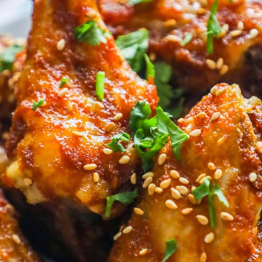 Sweet and Spicy Crispy Baked Chicken Wings - Sweet Cs Designs