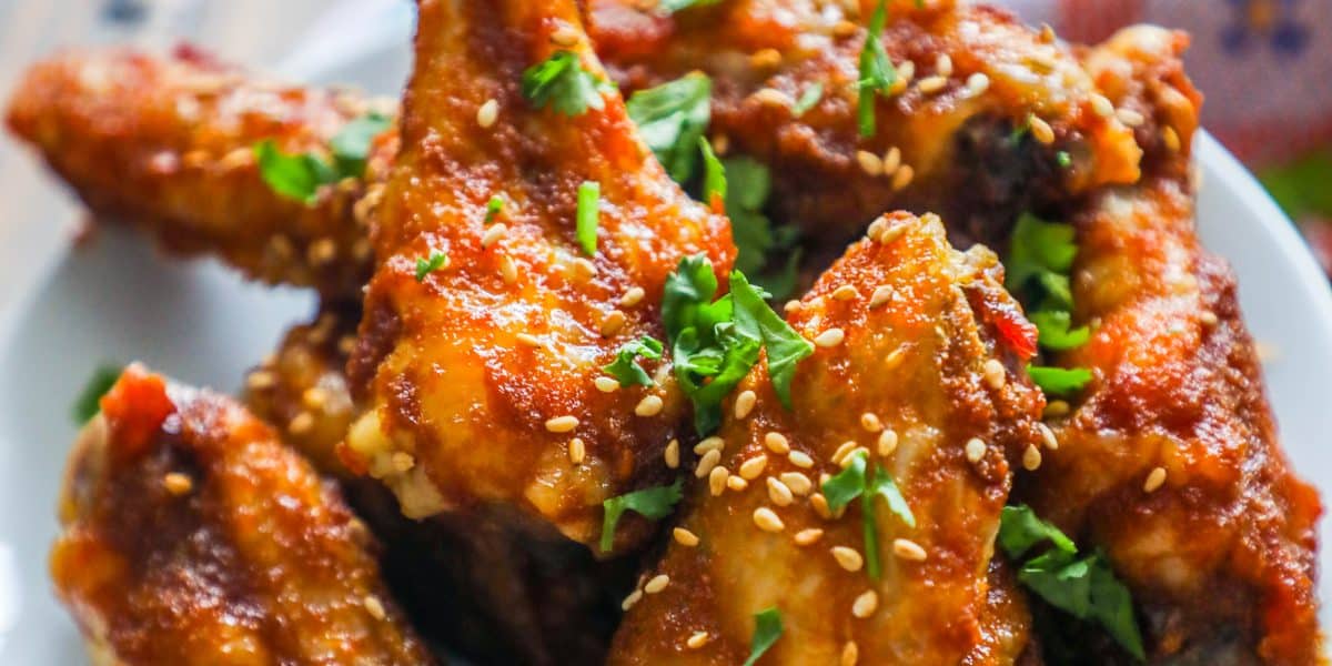 Sweet and Spicy Crispy Baked Chicken Wings - Sweet Cs Designs