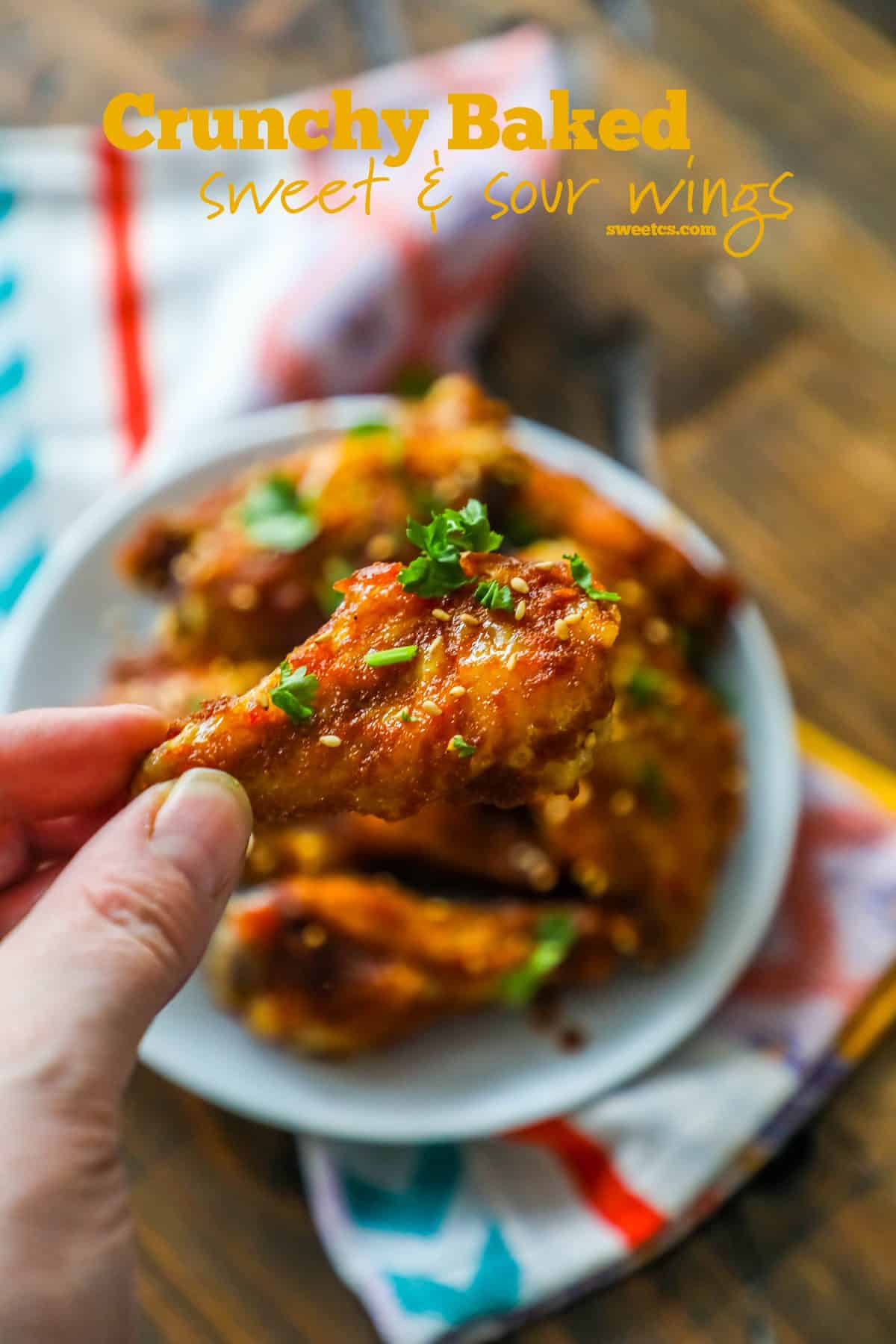 Sweet and Spicy Crispy Baked Chicken Wings - Sweet Cs Designs