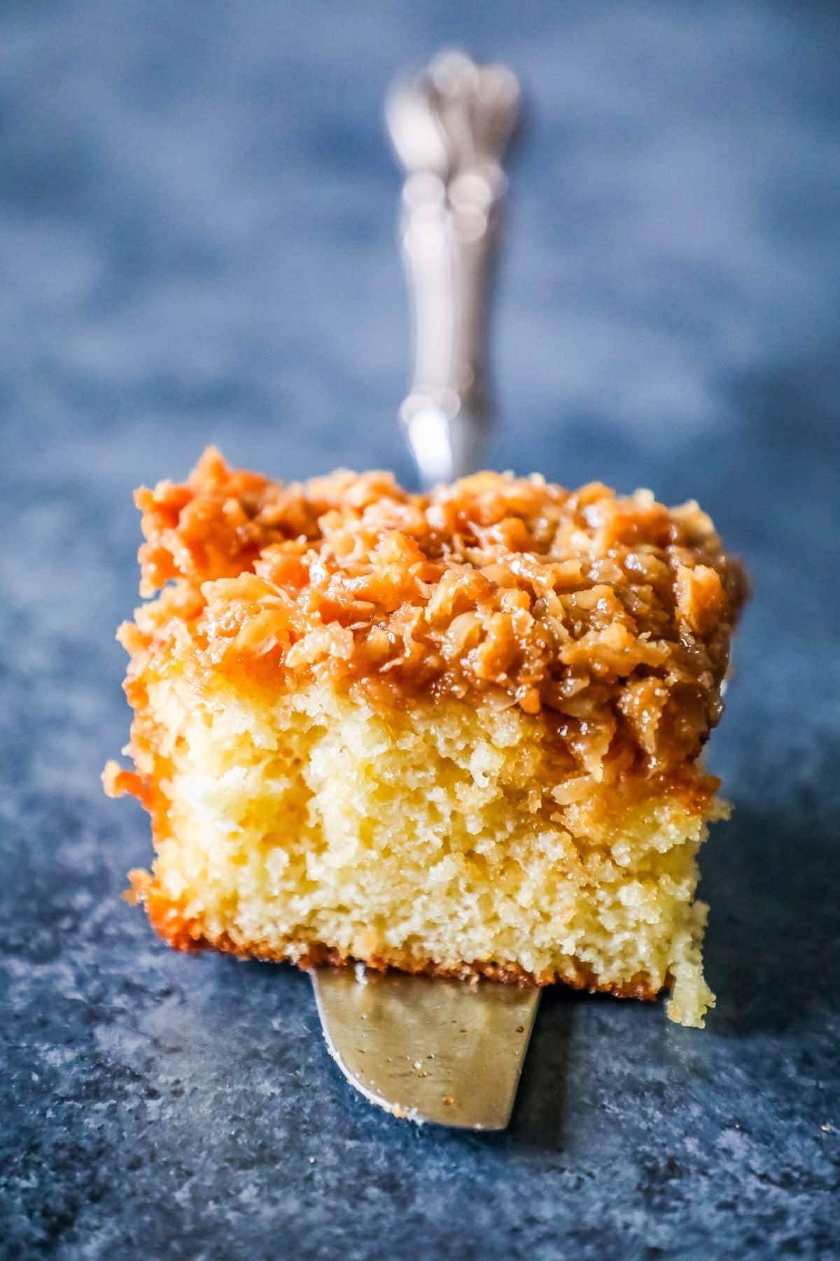 Danish Dream Cake - Easy Coconut Caramel Cake - Sweet Cs Designs
