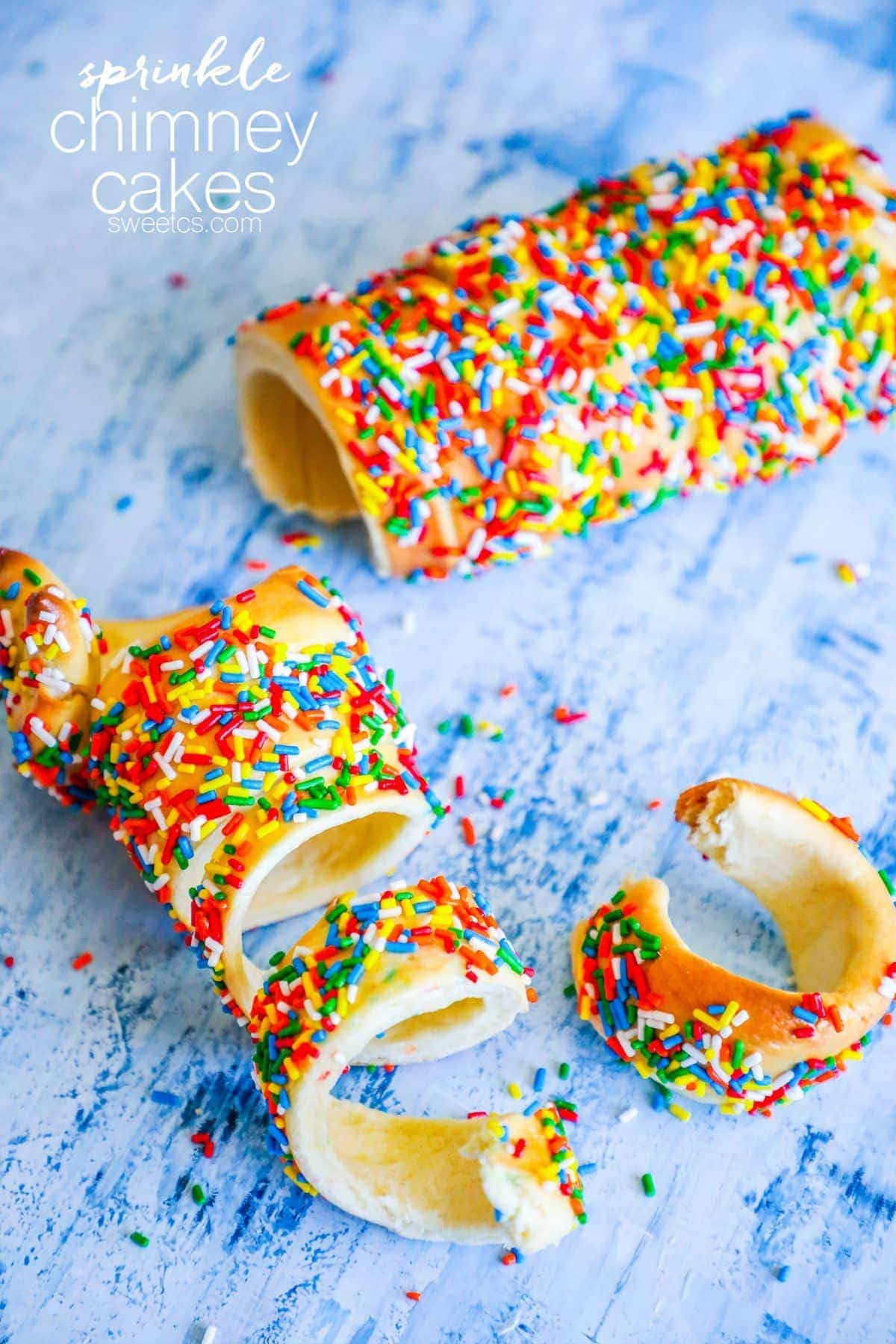 Sprinkle Chimney Cakes