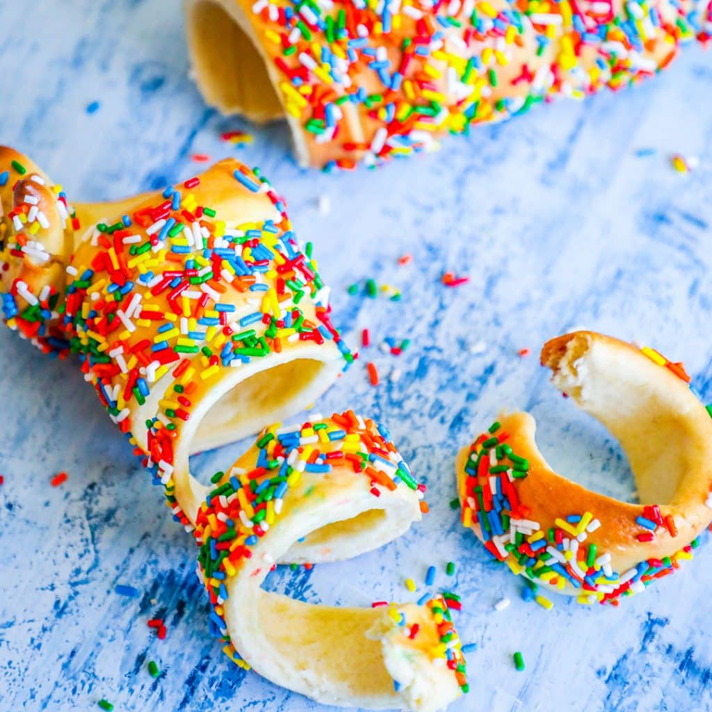 Sprinkle Chimney Cakes