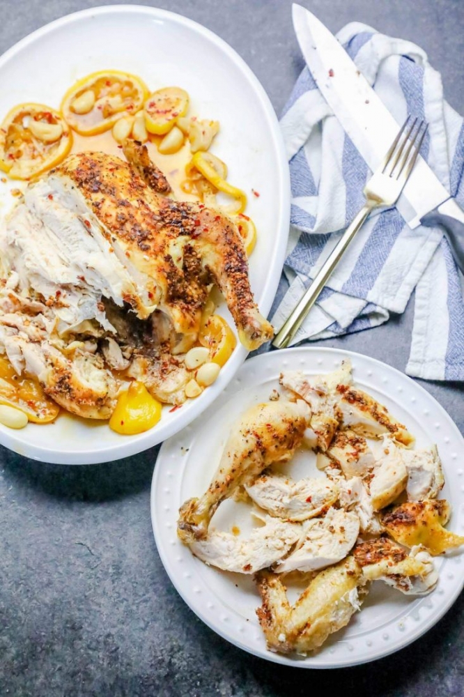 Easy Whole Roasted Montreal Chicken Dutch Oven Baked