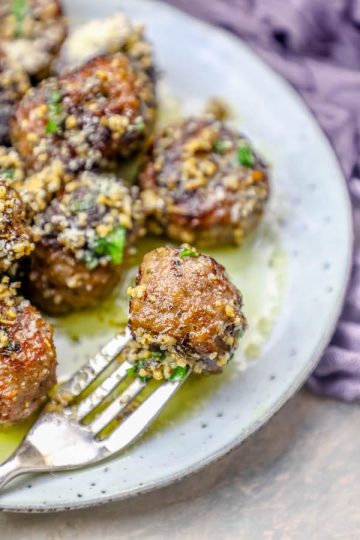 Easy one pot garlic butter parmesan meatballs