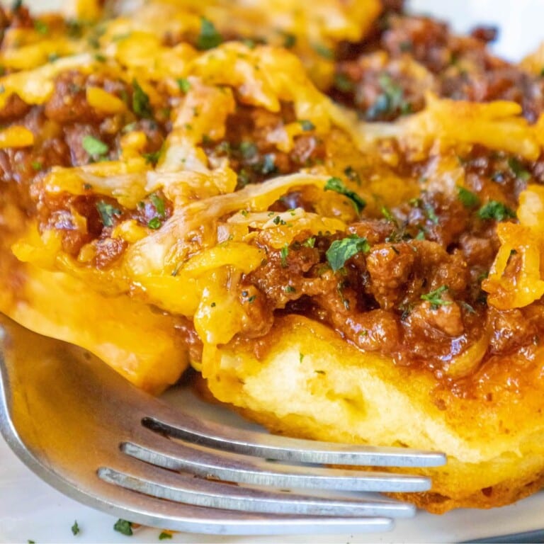 Cheesy BBQ Beef & Biscuit Casserole - Sweet Cs Designs