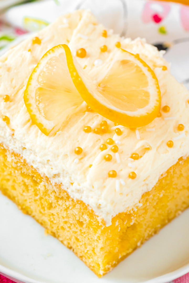 Easy Lemon Jello Poke Cake Recipe - Sweet Cs Designs