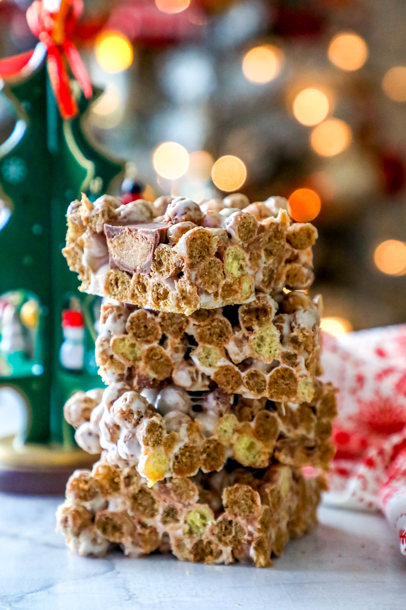 No Bake Reeses Puffs Treats - Sweet Cs Designs
