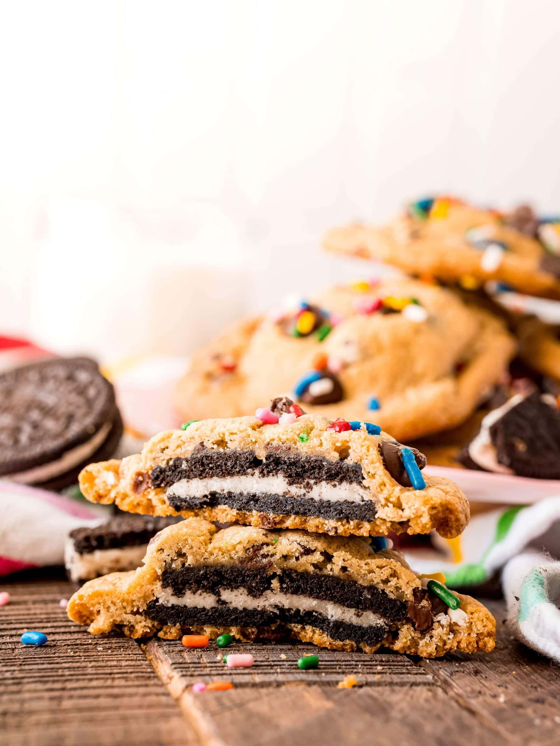 Oreo Stuffed Chocolate Chip Cookies - Sweet Cs Designs
