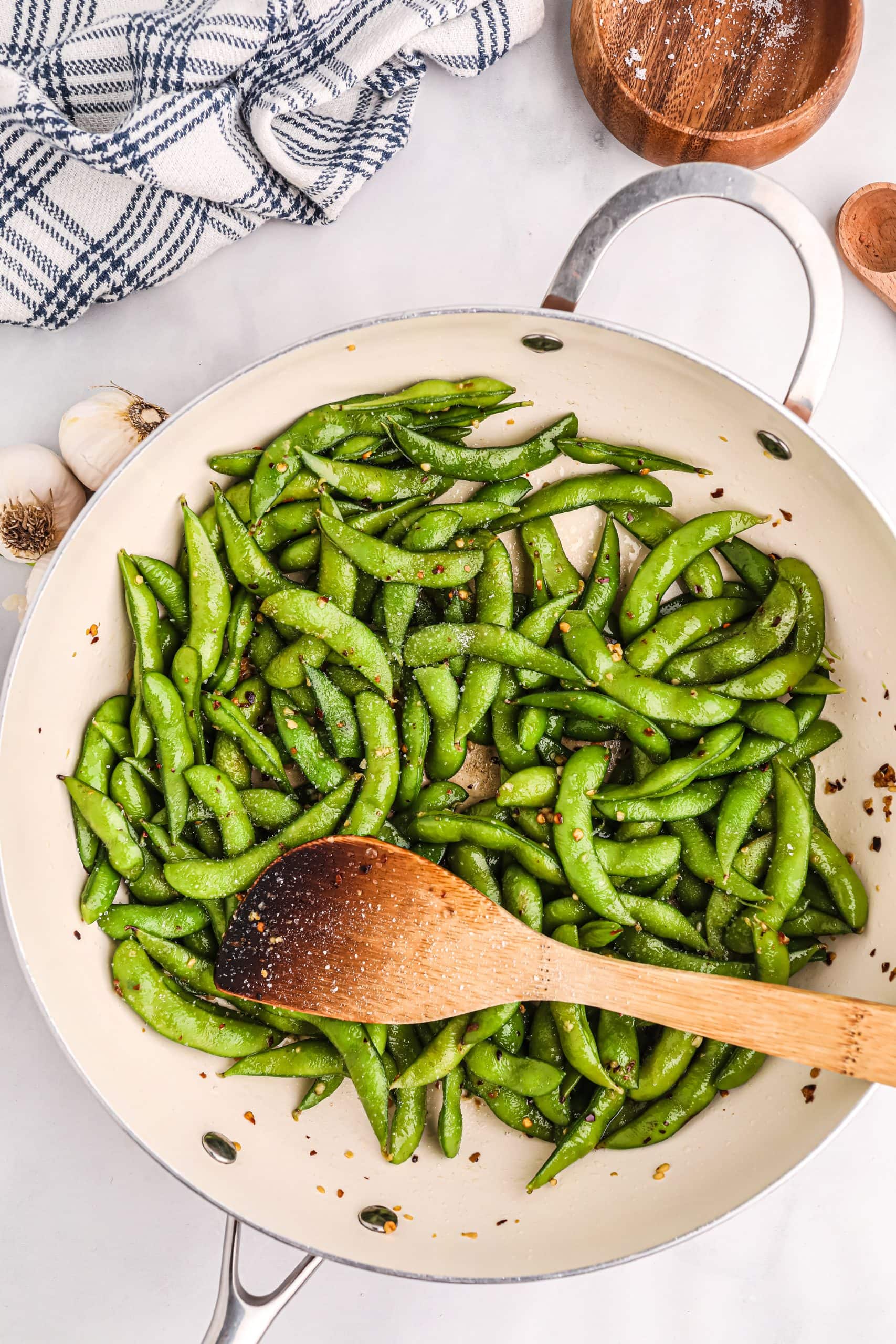 Easy Spicy Edamame Beans - Sweet Cs Designs