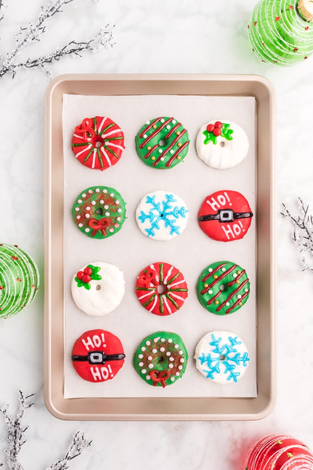 Easy Wreath Christmas Cookies - Sweet Cs Designs