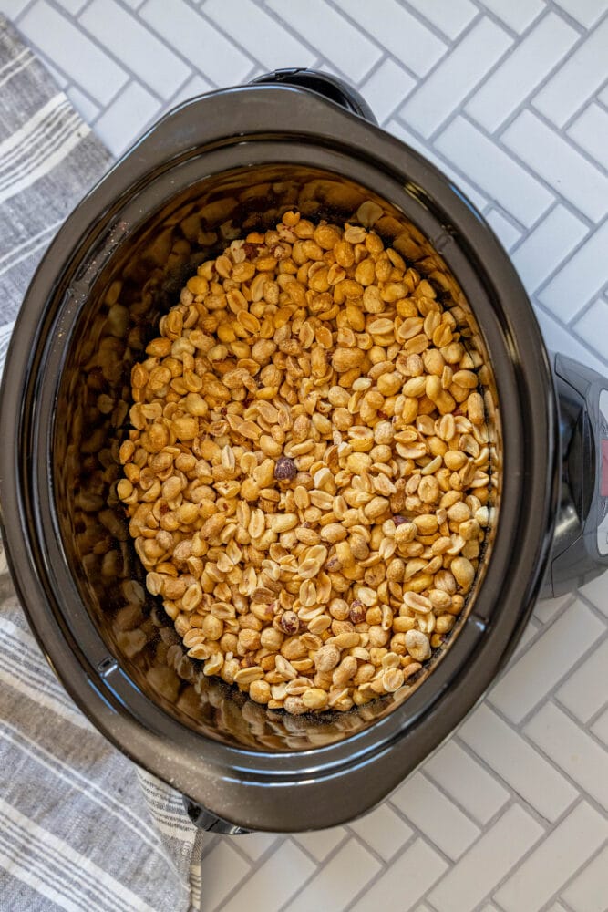 Slow Cooker Chocolate Peanut Clusters - Sweet Cs Designs