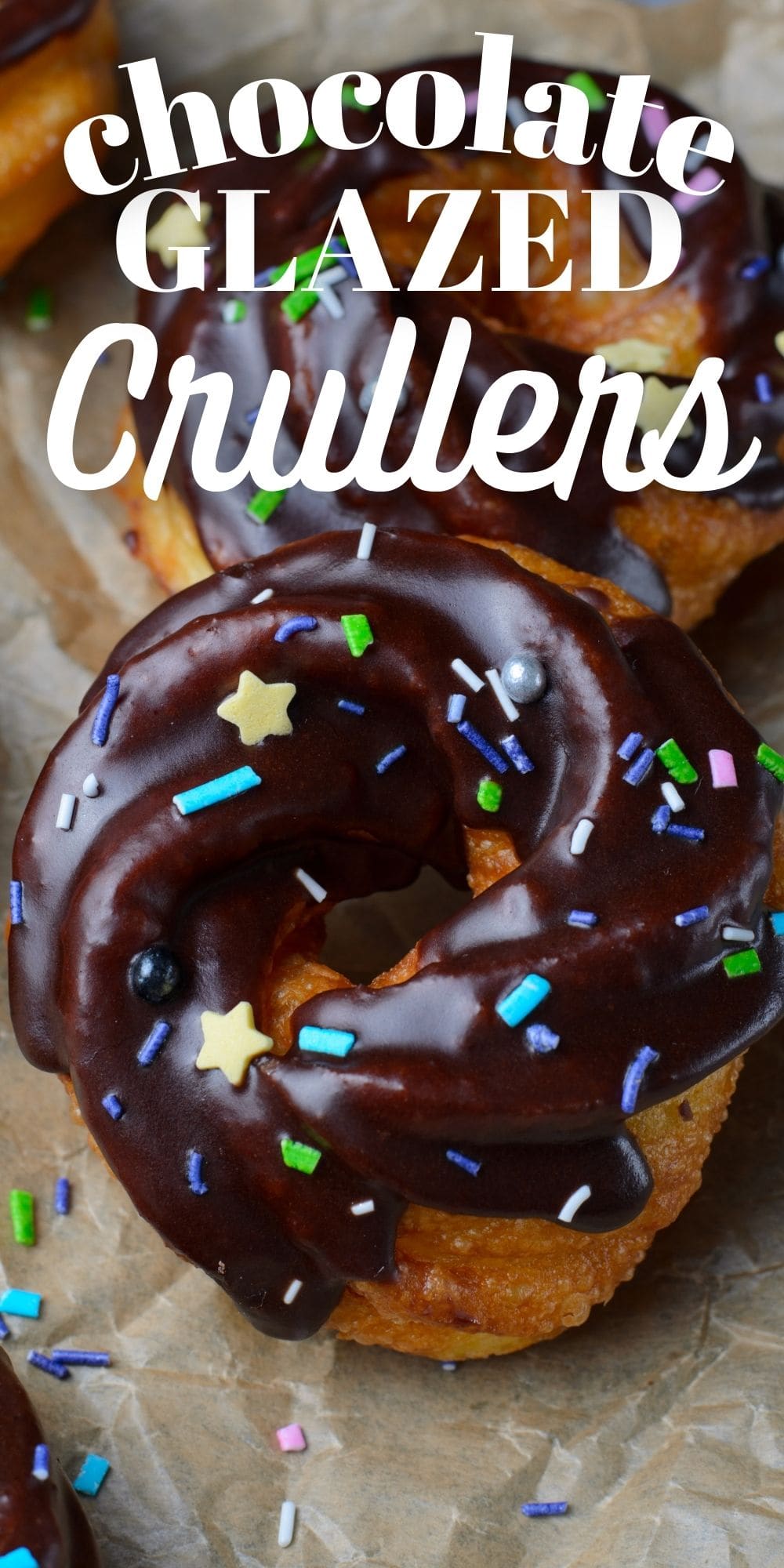Crullers With Chocolate Glaze - Sweet Cs Designs