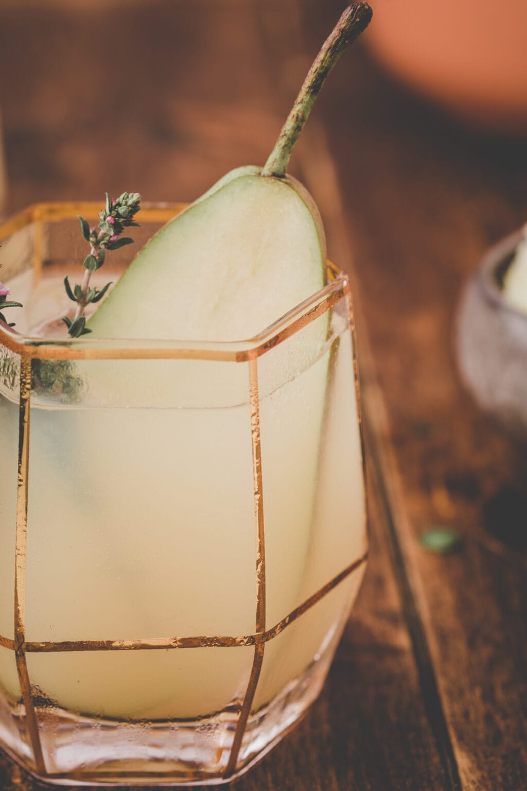 Pear and Gin Fizz Cocktail - Sweet Cs Designs