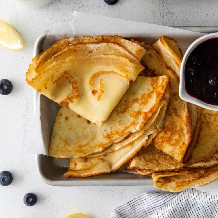 Lemon Blueberry Crepes - Sweet Cs Designs