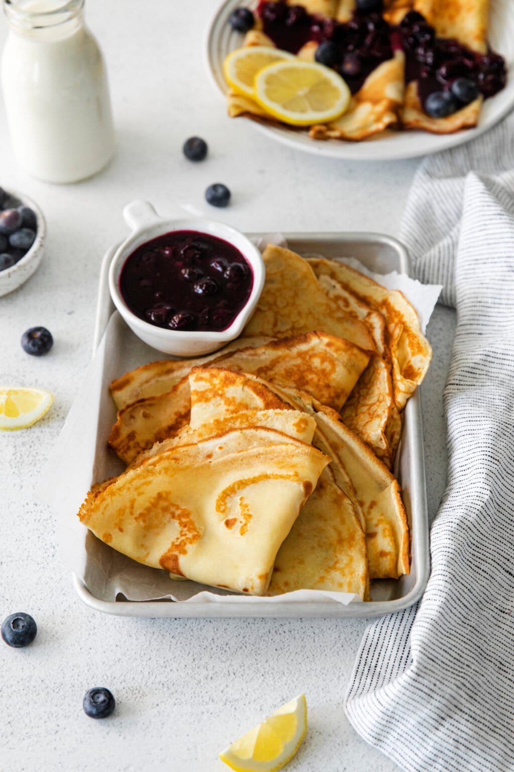 Lemon Blueberry Crepes - Sweet Cs Designs