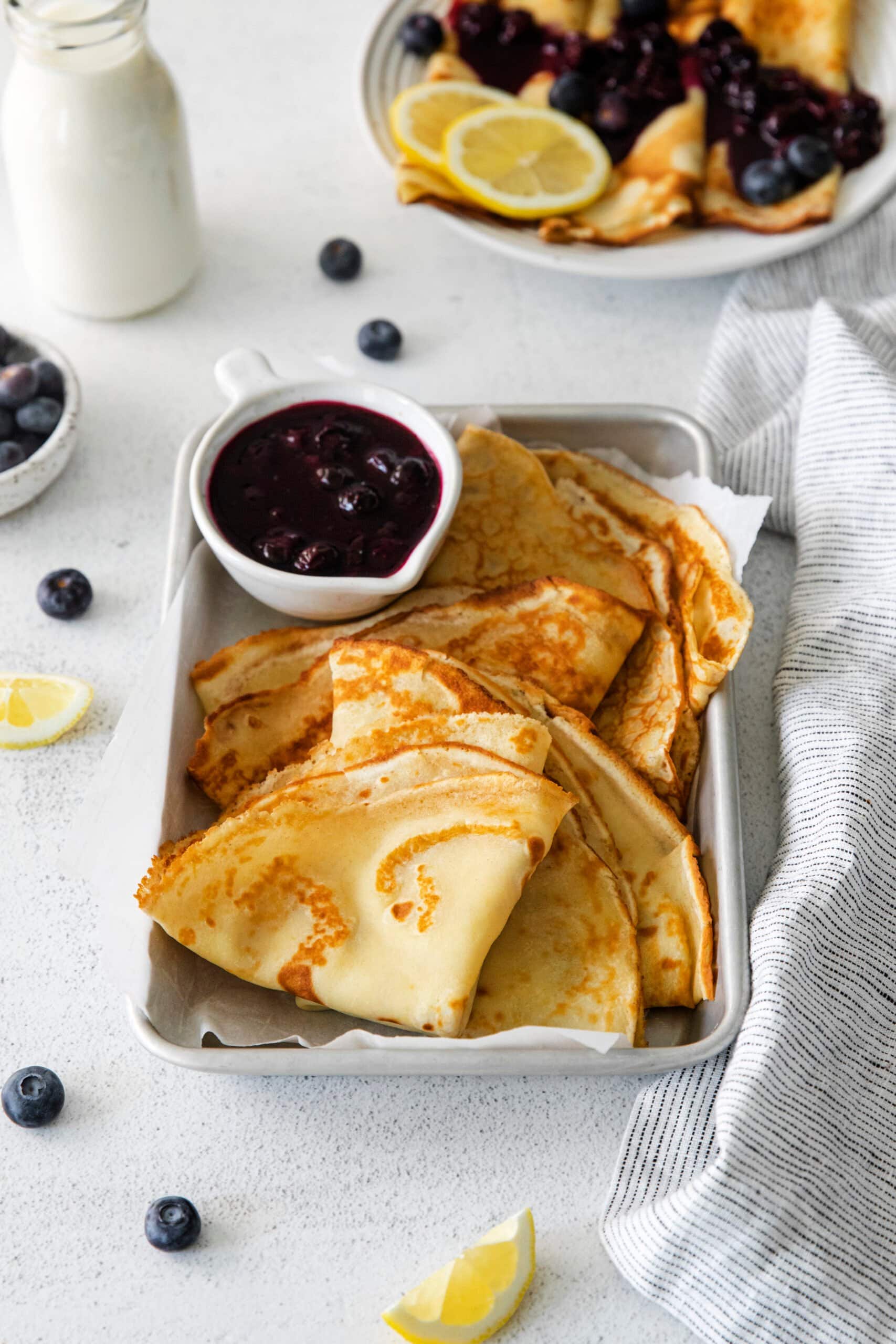 Lemon Blueberry Crepes - Sweet Cs Designs