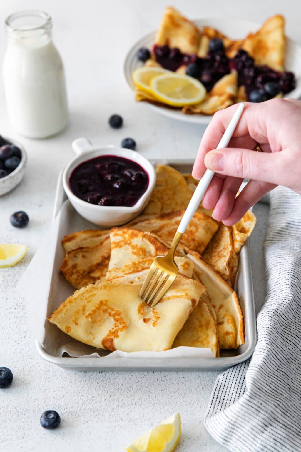 Lemon Blueberry Crepes - Sweet Cs Designs