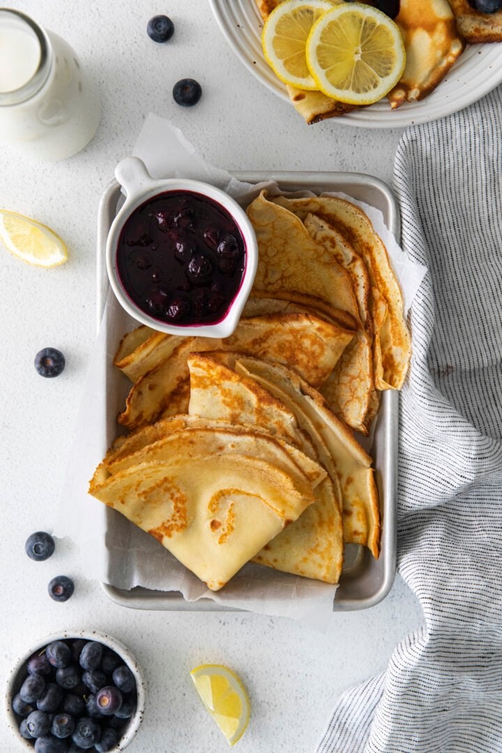 Lemon Blueberry Crepes - Sweet Cs Designs