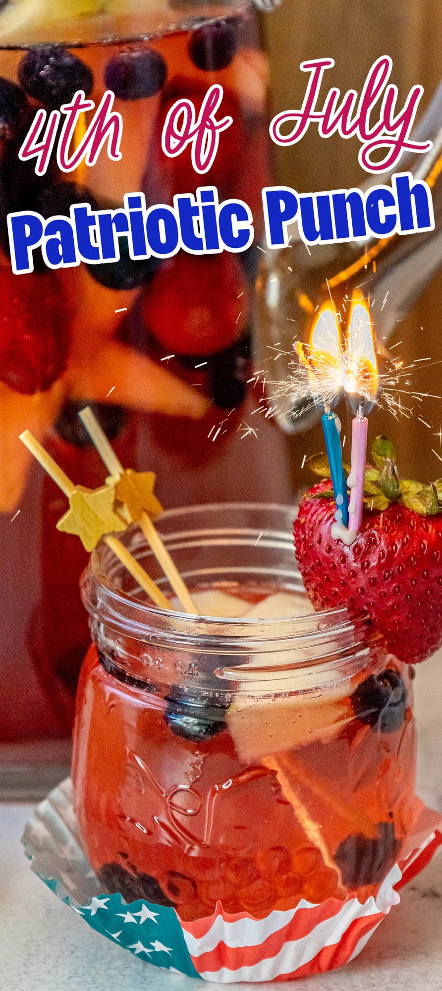 Red White and Blue Patriotic Punch - Sweet Cs Designs