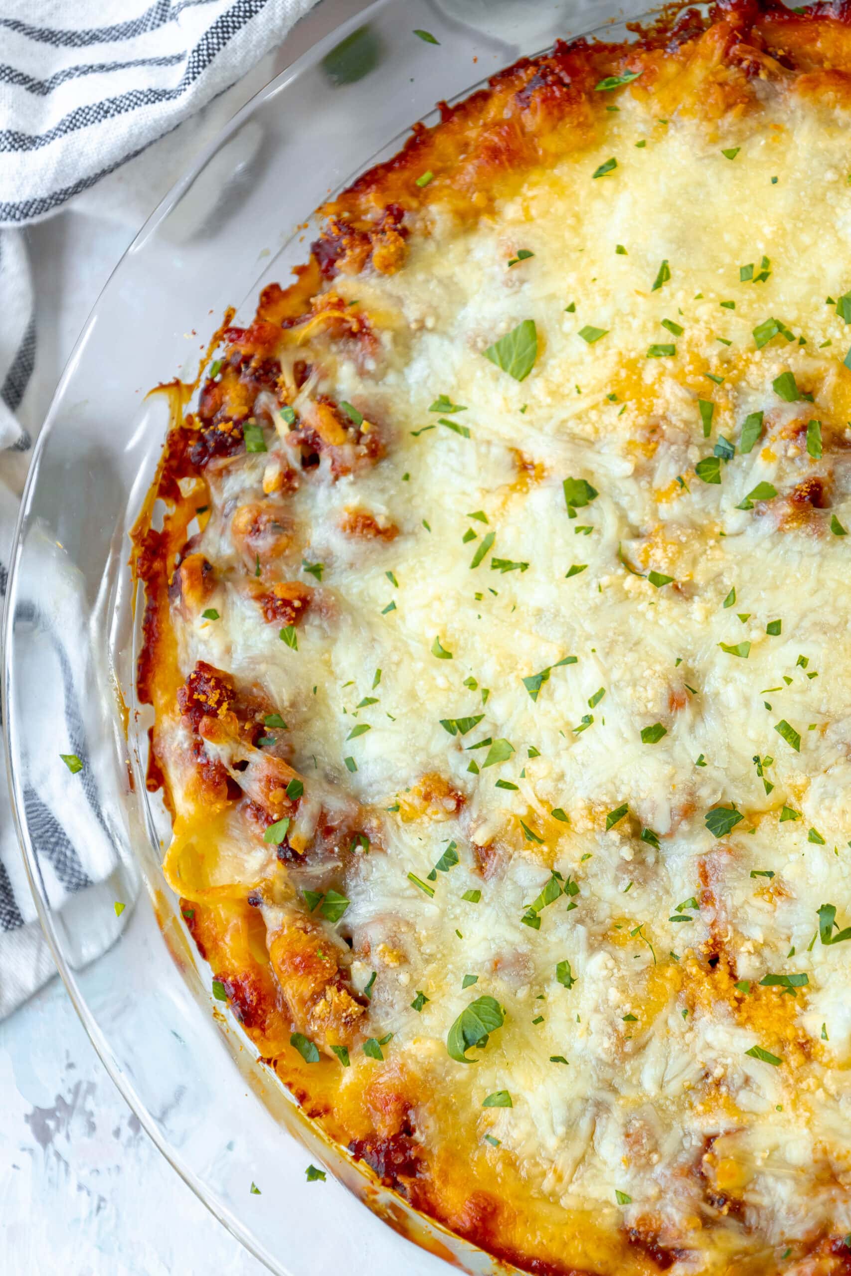 Easy Baked Spaghetti Pie - Sweet Cs Designs