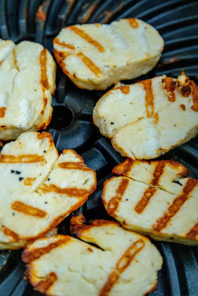 Spicy Honey Garlic Grilled Halloumi - Sweet Cs Designs