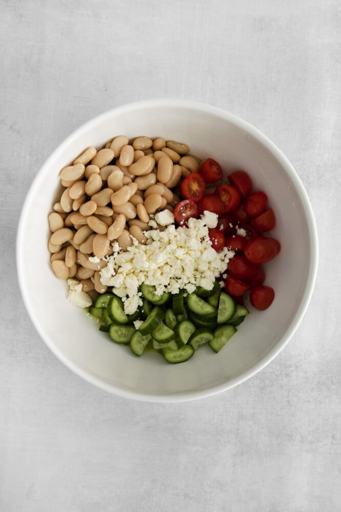 Mediterranean White Bean Salad - Sweet Cs Designs