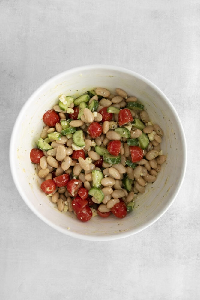 Mediterranean White Bean Salad - Sweet Cs Designs