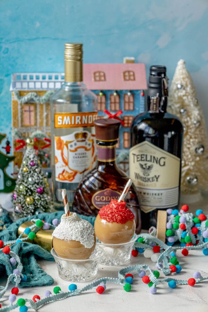 Chocolate Caramel Whiskey Ornament Cocktails - Sweet Cs Designs