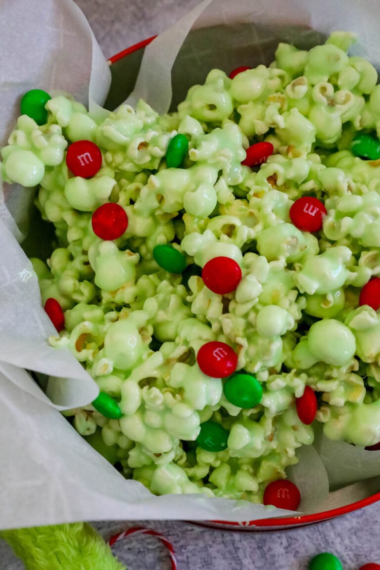 Grinch Popcorn Recipe - Sweet Cs Designs