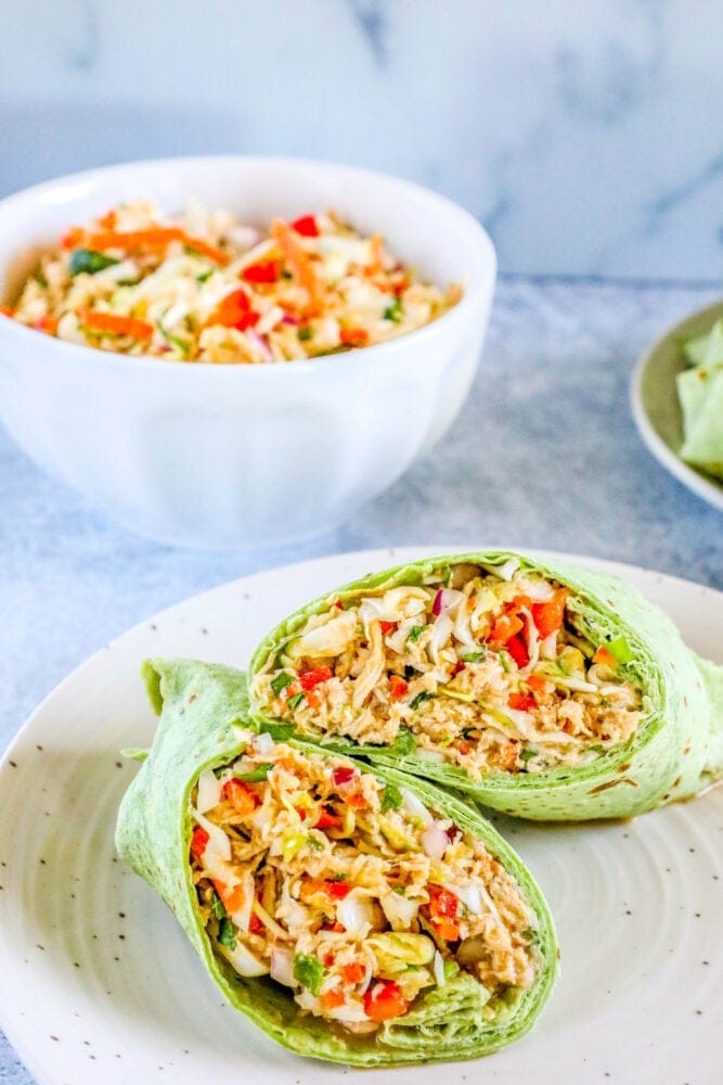 Easy Thai Chicken Salad Wrap - Sweet Cs Designs