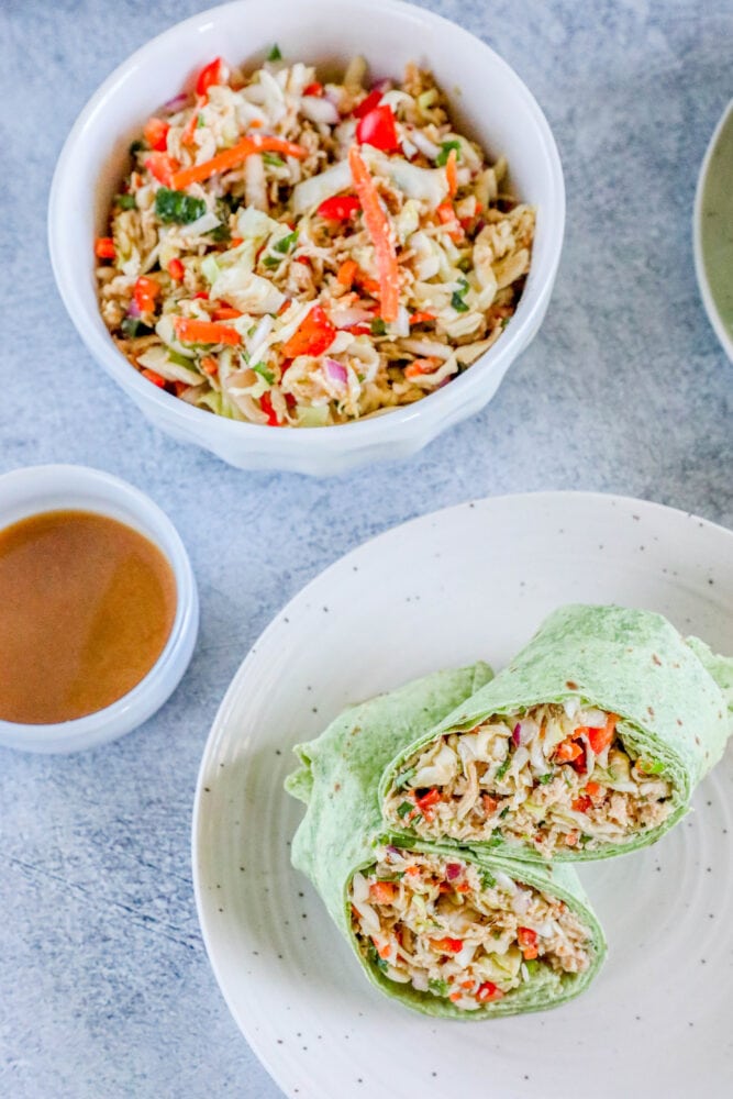 Easy Thai Chicken Salad Wrap - Sweet Cs Designs
