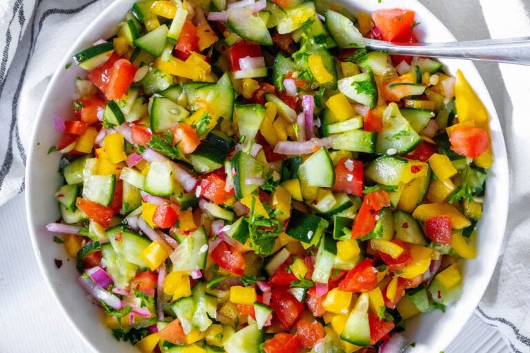 Israeli Cucumber Salad - Sweet Cs Designs