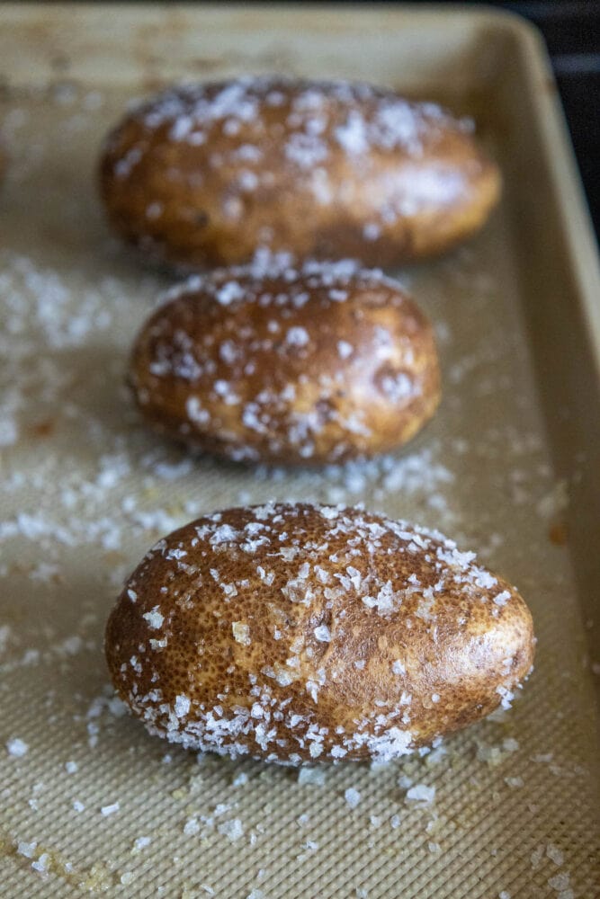 Salt Baked Potato with Herbed Butter - Sweet Cs Designs
