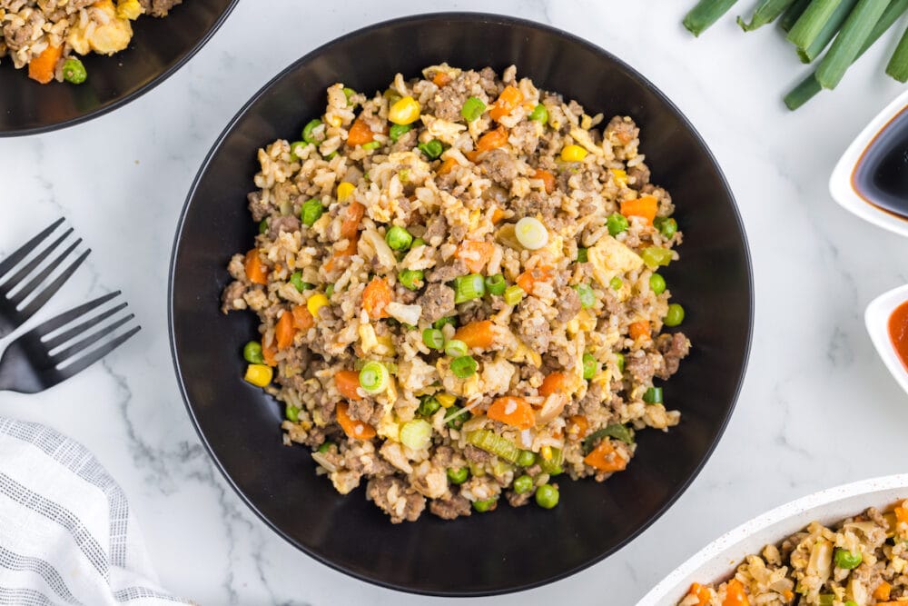 Ground Beef Fried Rice - Sweet Cs Designs