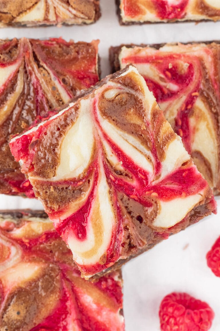 Raspberry Cheesecake Brownies - Sweet Cs Designs