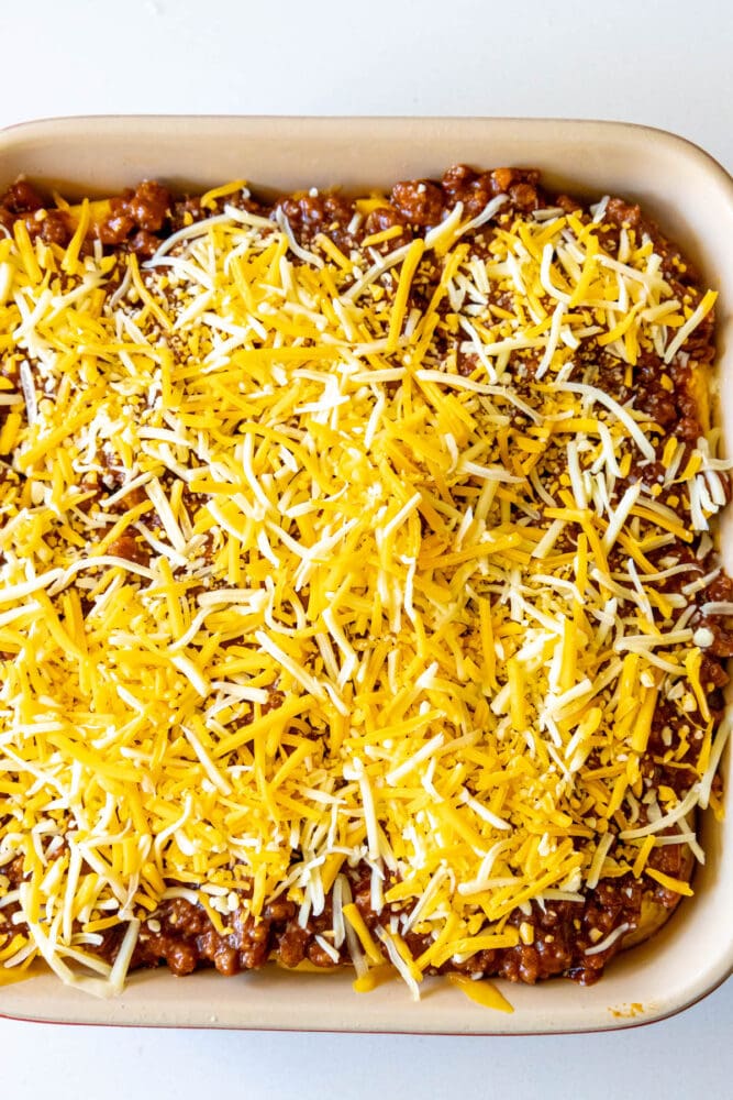 Cheesy BBQ Beef & Biscuit Casserole - Sweet Cs Designs