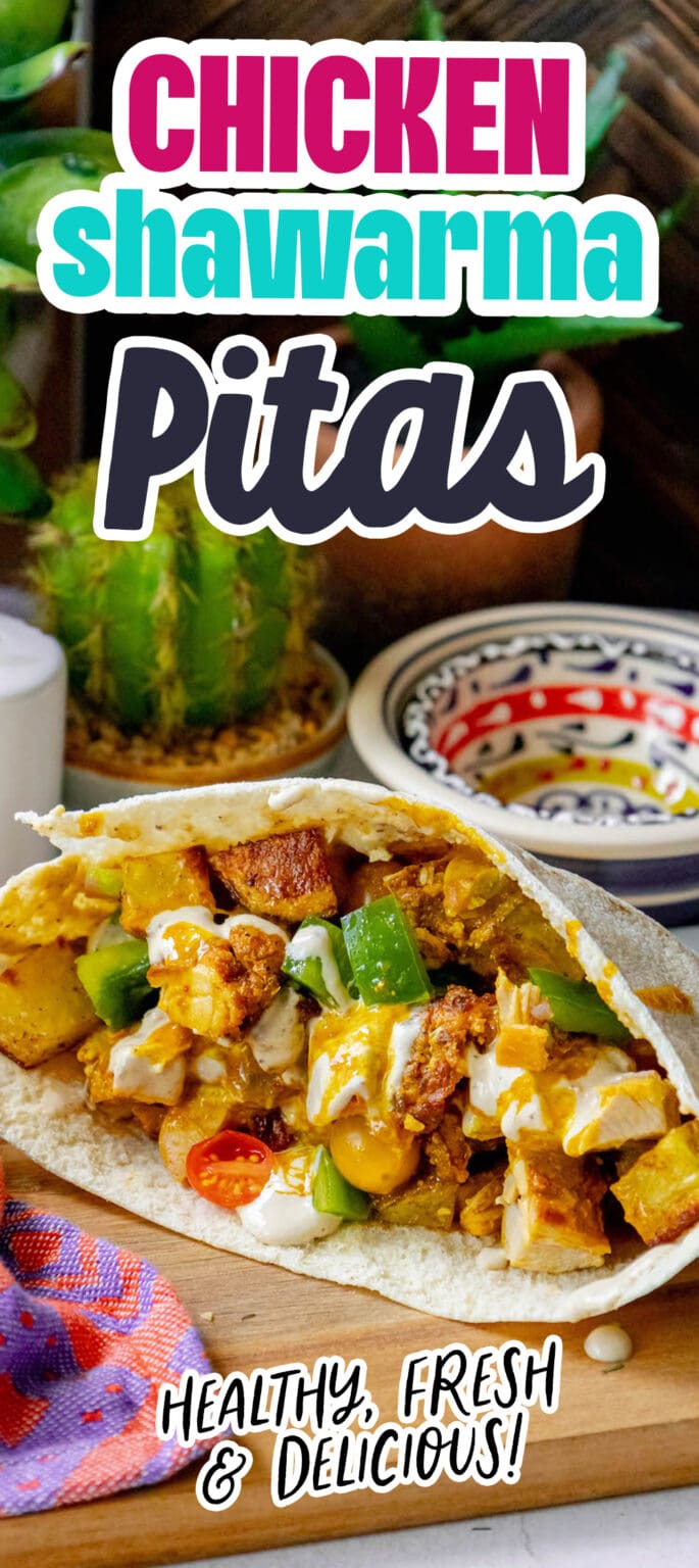 Easy Chicken Shawarma Pitas - Sweet Cs Designs