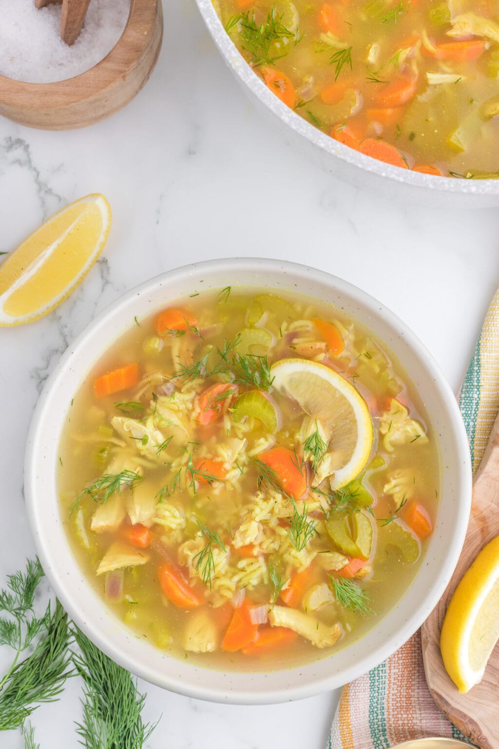 Lemon and Rice Greek Soup - Sweet Cs Designs