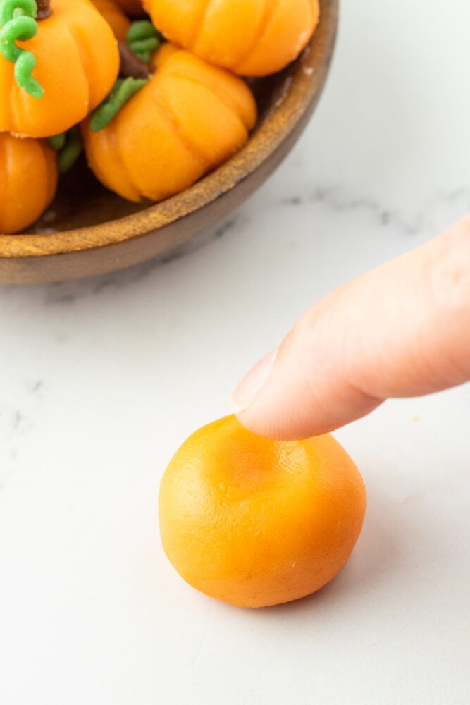 Marzipan Pumpkin Candies - Sweet Cs Designs